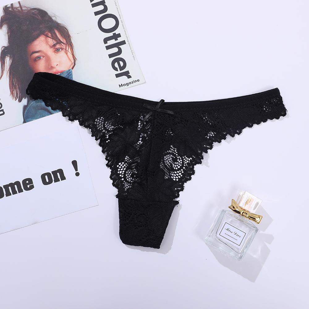 Cheap Sexy Lace Thong Low Waist Lace Translucent Underwear Women Hollow ...