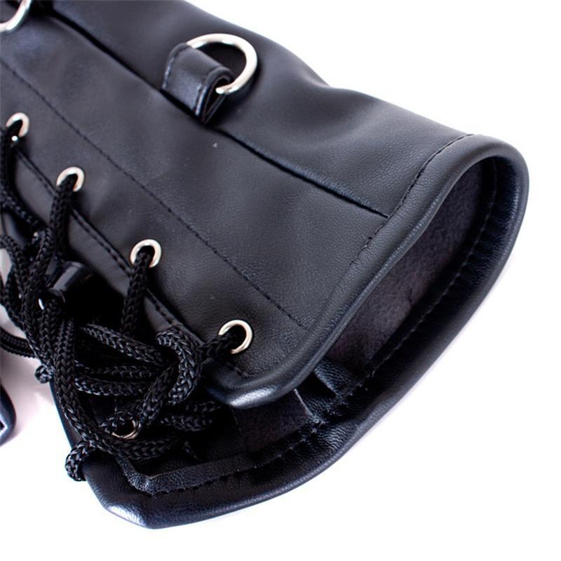 Buy Adjustable PU Leather Armbinder Restraints BDSM Bondage Handcuffs ...