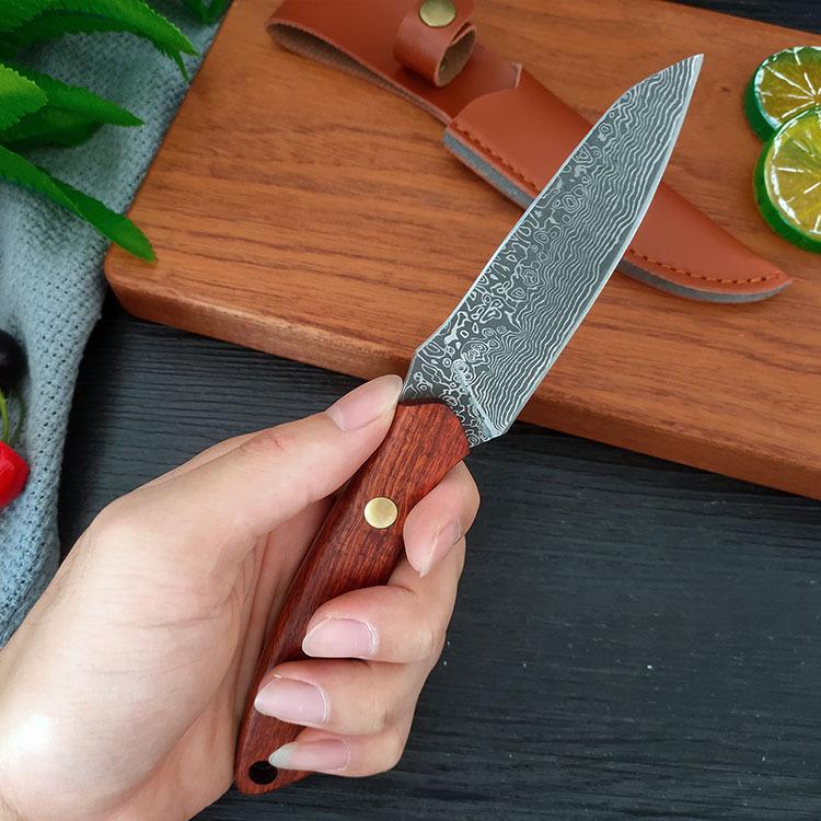 Acquista Coltello da cucina in acciaio inossidabile con motivo Damasco ...