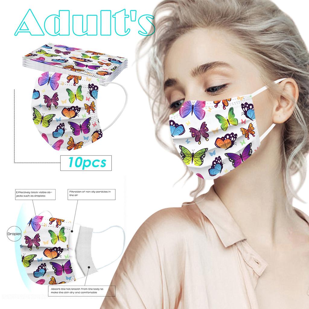 (senbeauty)10pc Disposable Unisex Mask Disposable Soft For Adults 3 ...