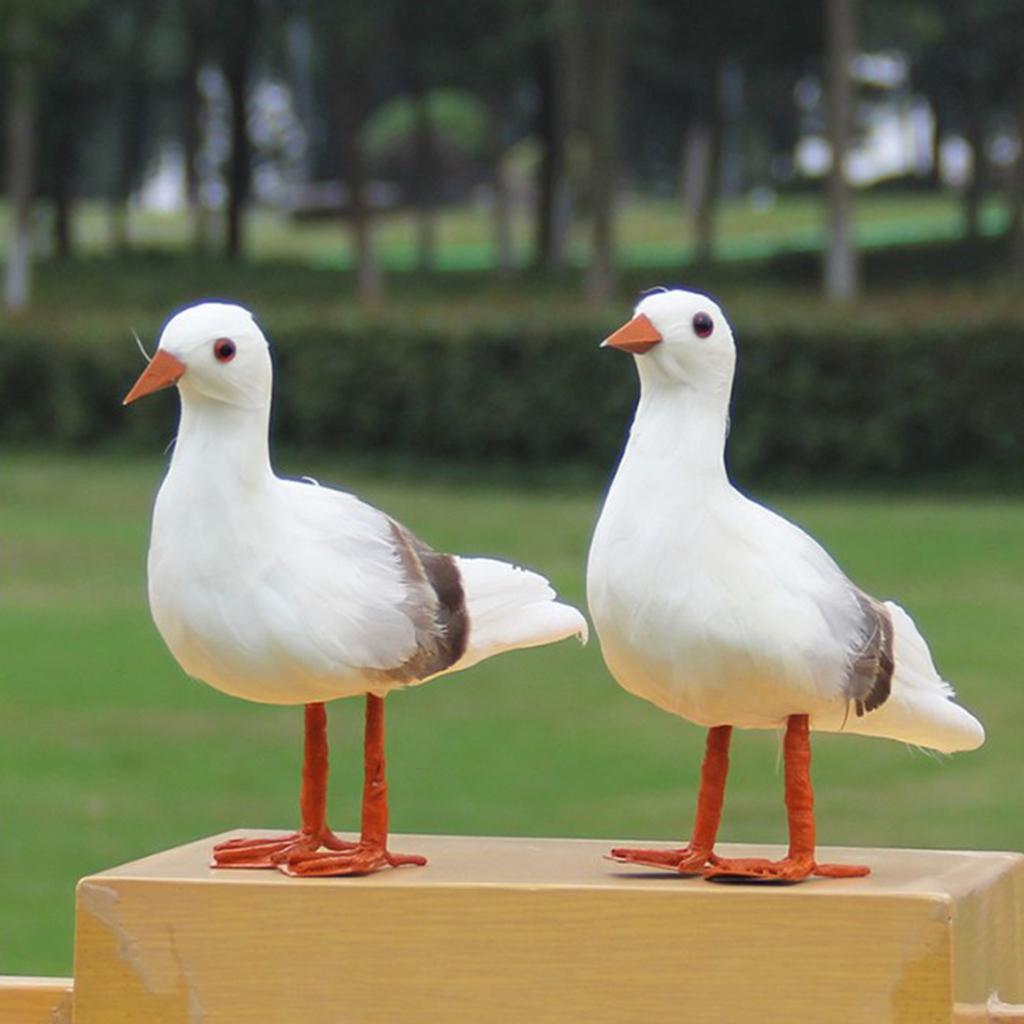 Simulated Seagull Artificial Bird Vivid Garden Home Decor Photo Props ...