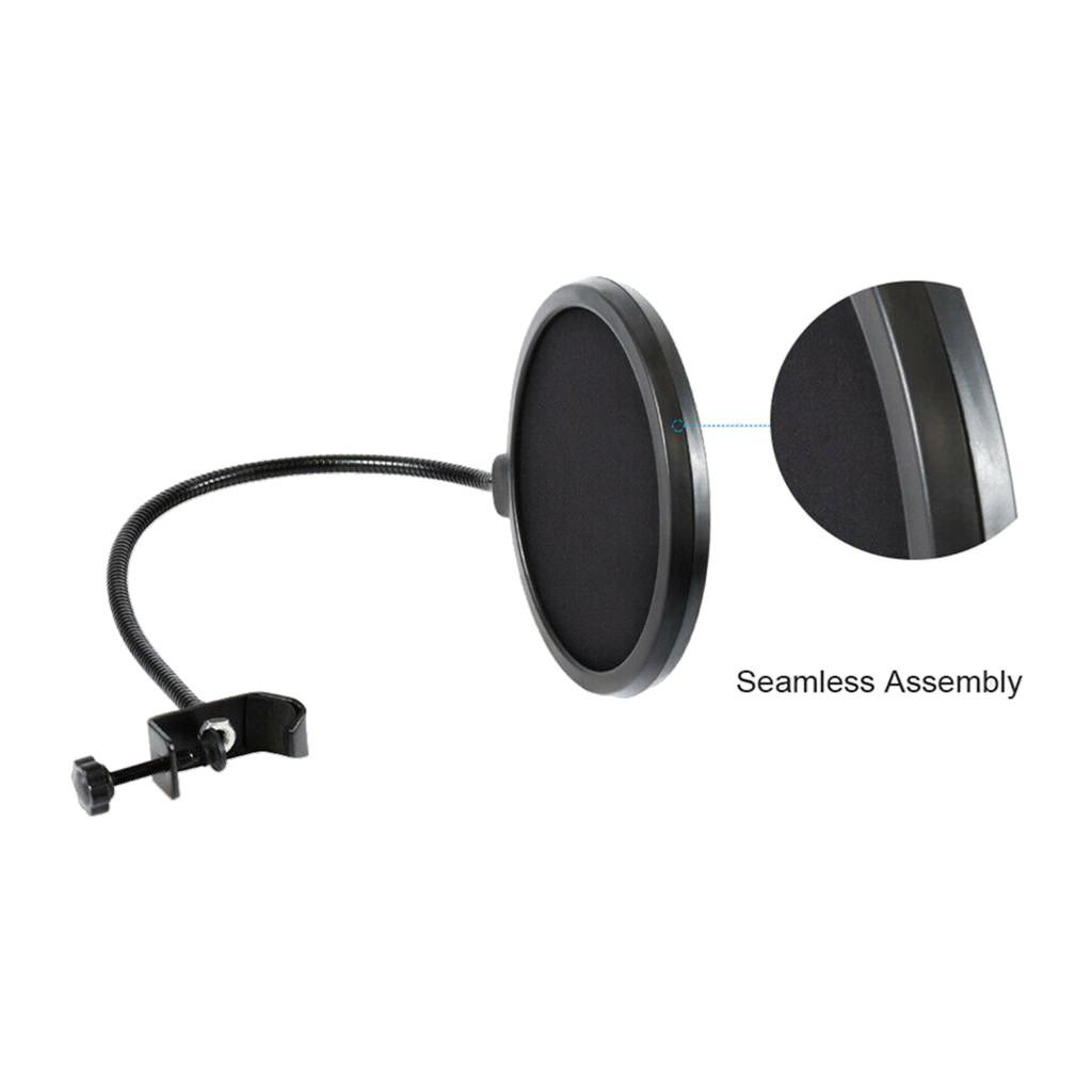 Buy Dsfiuuy Professional Microphone Dual Filter Mask Shield Gooseneck ...