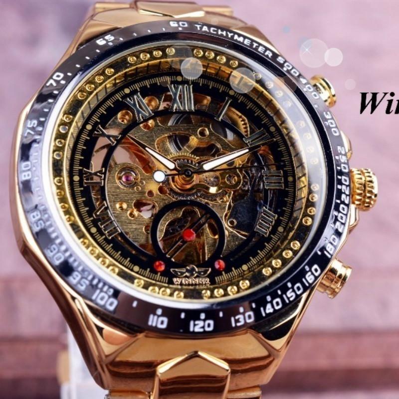 Buy Winner Brand Mens Sport Watches Stainless Steel Band Steampunk ...