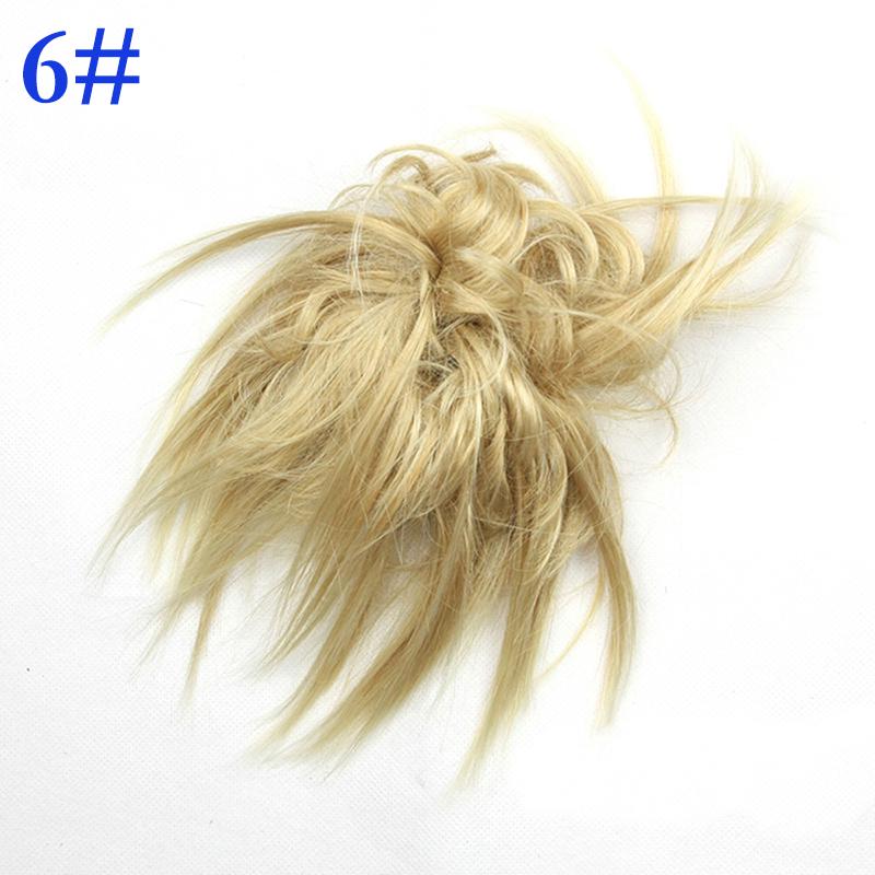 Buy Women Fashion Messy Hair Ring Hairpiece Hair Extension Synthetic ...