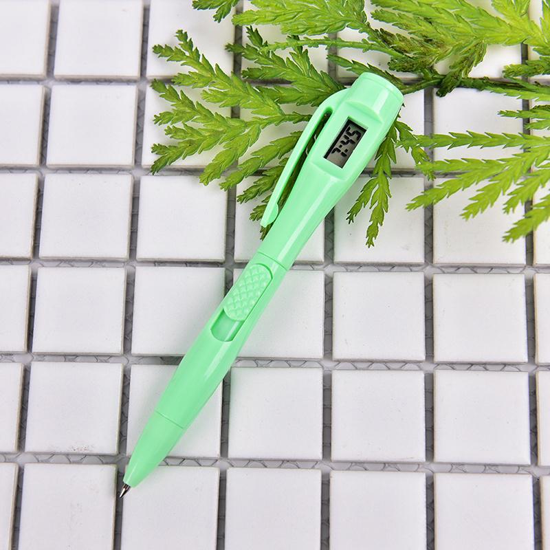 Buy 6 color Ballpoint Pen with Digital Electronic Clocks Watch Blue Ink ...