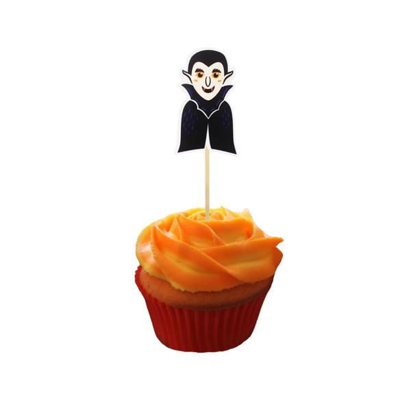 Buy 12pcs Cake Topper Paper Vampire Safe Creative Party Supplies ...