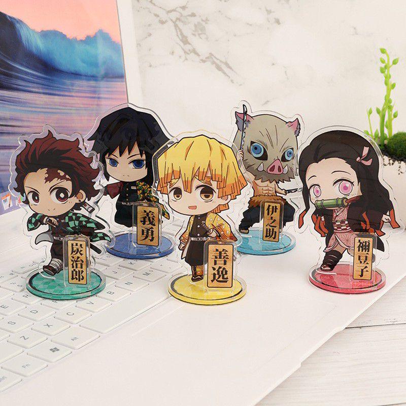 Buy 10CM Anime Demon Slayer Kimetsu No Yaiba Acrylic Desk Stand Figures ...