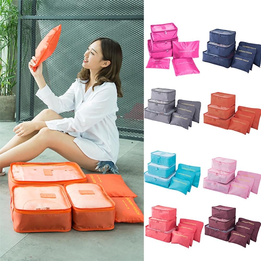 Buy 6PCS Travel Storage Bag Set for Clothes Tidy Organizer Wardrobe ...