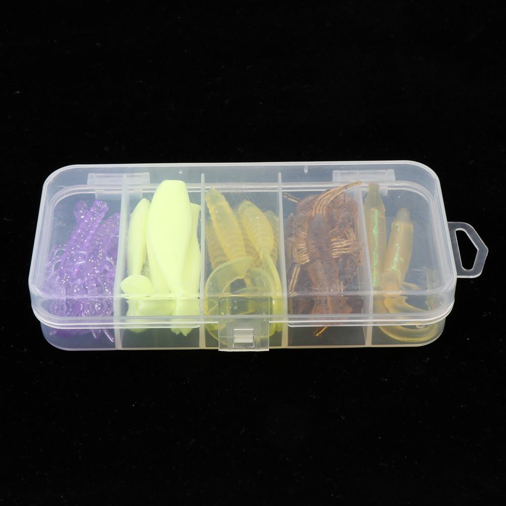 Buy 21pcs Soft Fishing Lure Shad Swimbait Shrimp Rainbow Fish ...