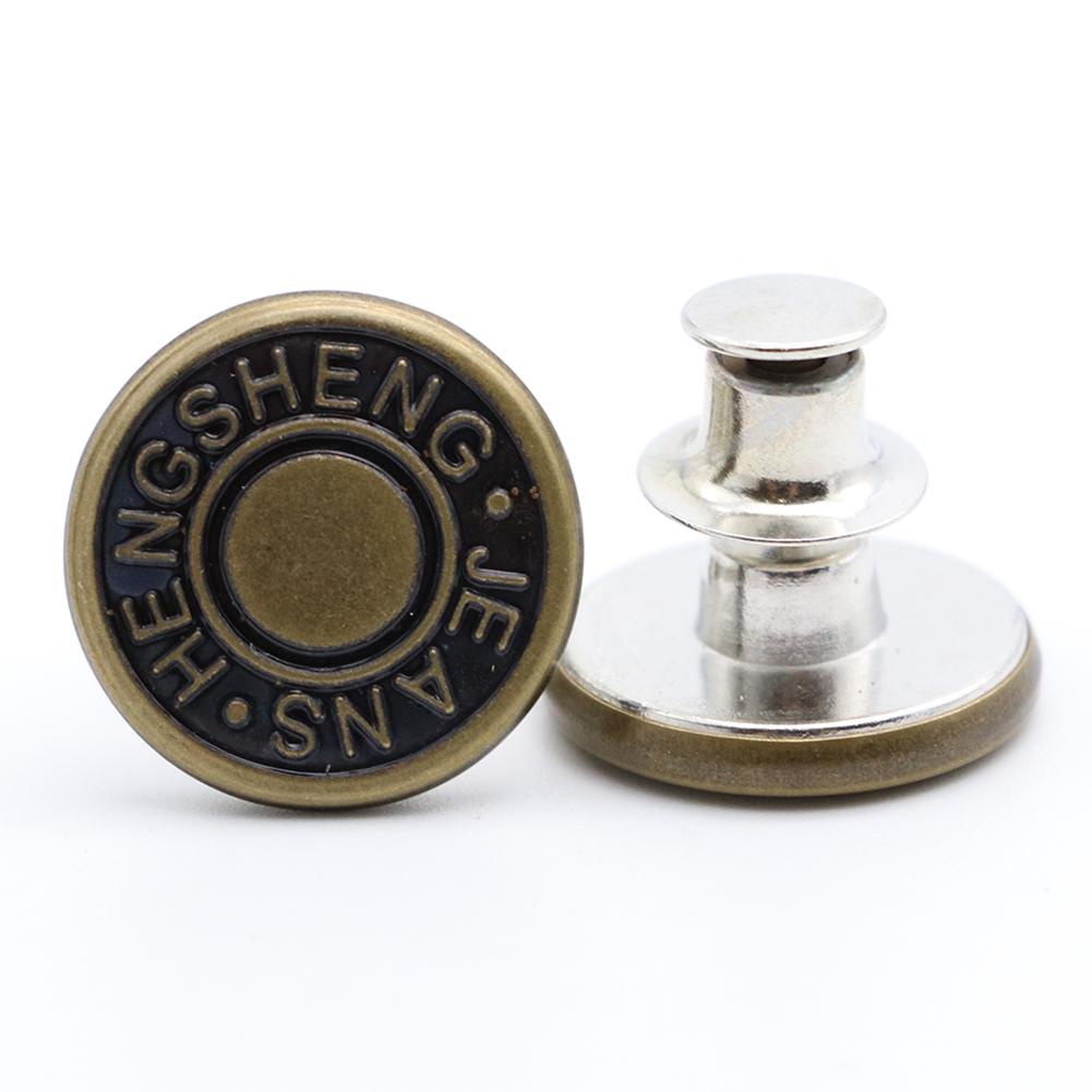 Buy 8/6/4pcs Button for Jeans, 17mm No Sewing Metal Jean Denim ...
