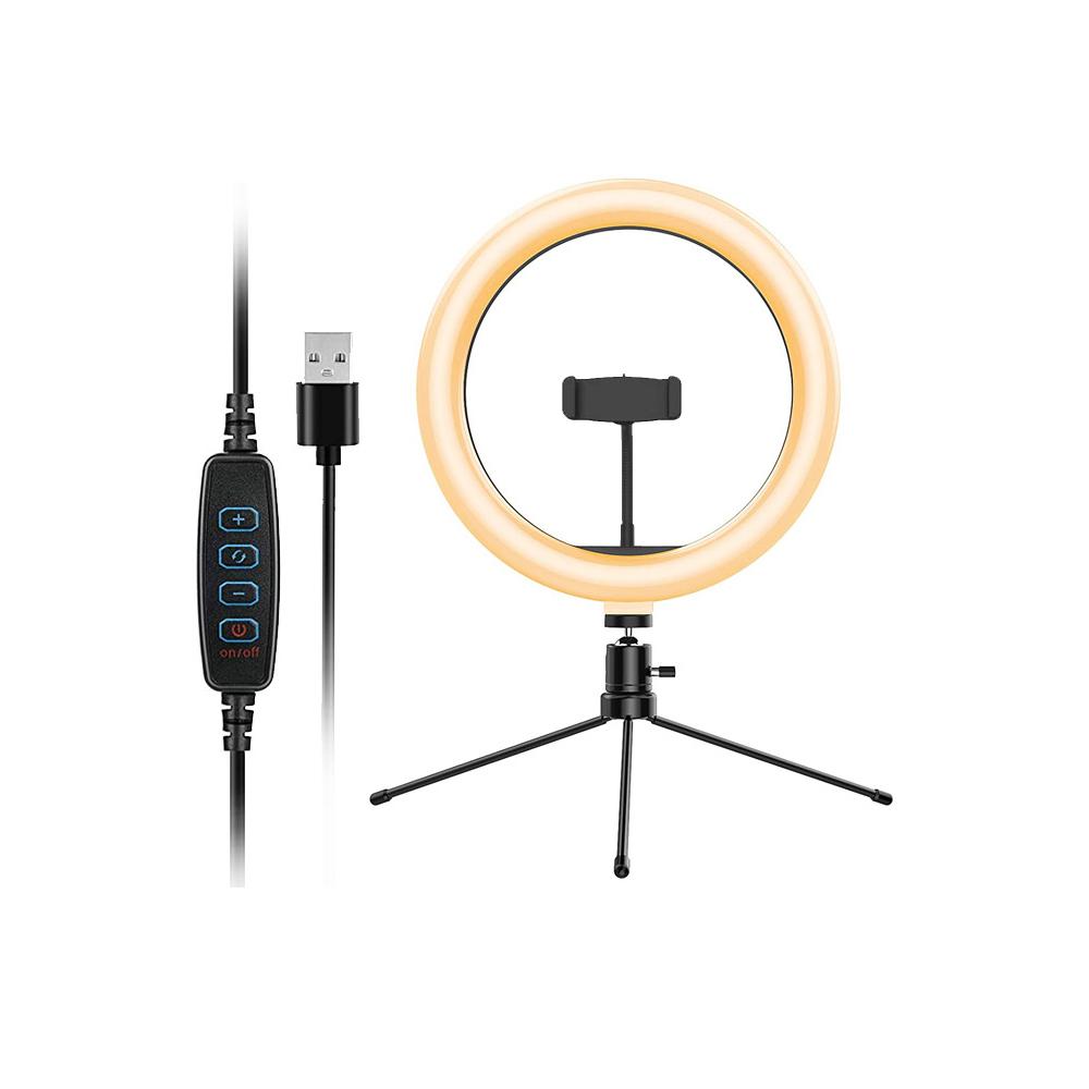 Cheap 10in Usb Desktop Ring Light With 3 Color Modes/10 Brightness ...