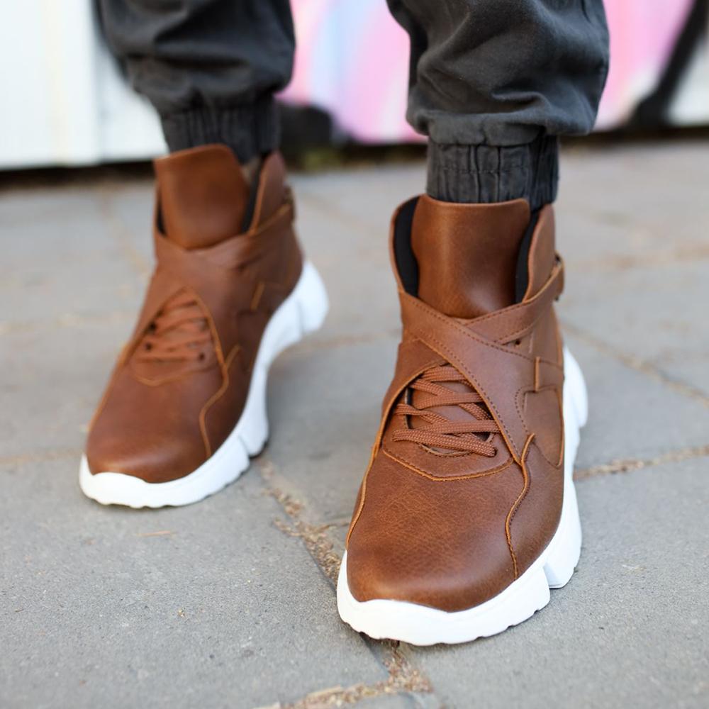 Buy Chekich Men Footwear Boots Brown Color Non Leather Lace Up Spring ...