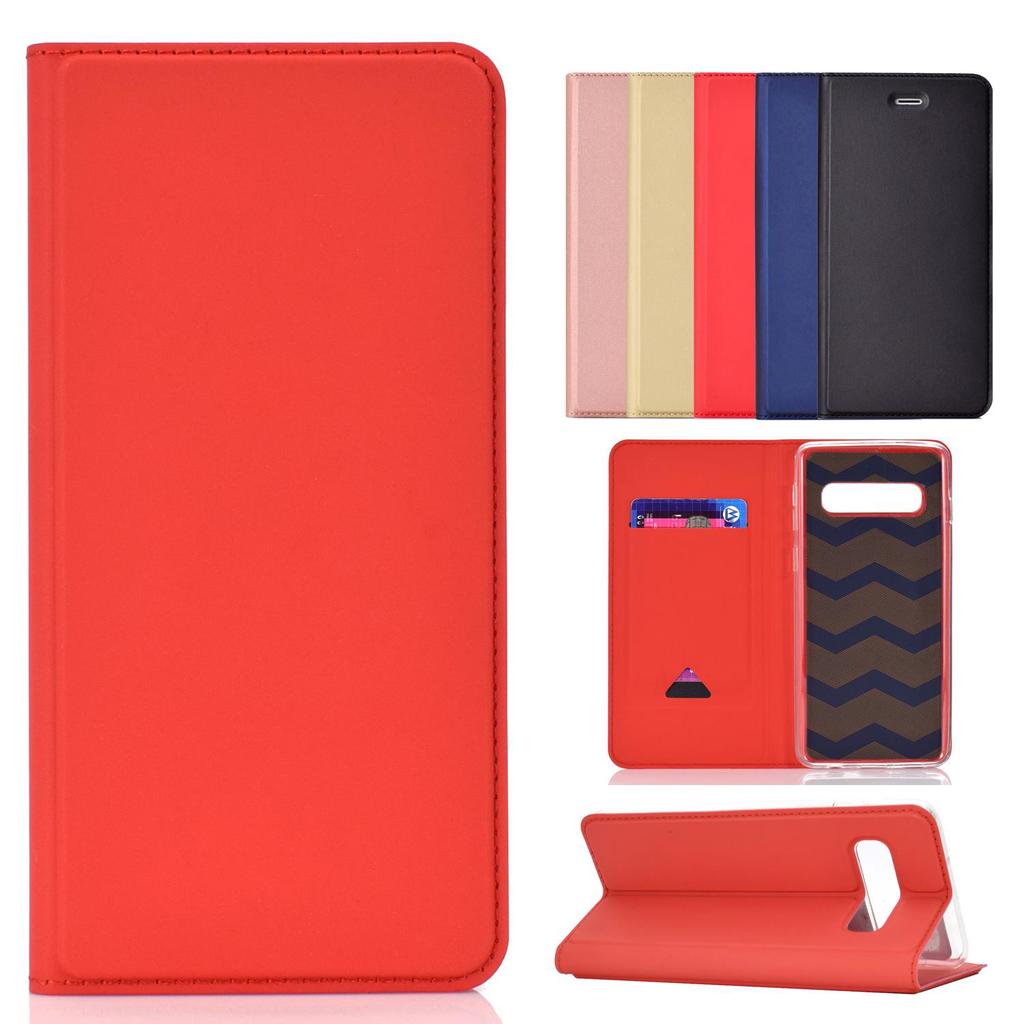 Buy Solid Color PU Leather Case For Xiaomi RedMi Note 7 Wallet Card ...
