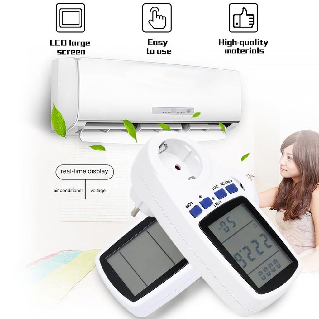 Buy LCD Display Energy Meter Watt Volt Voltage Electricity Monitor ...