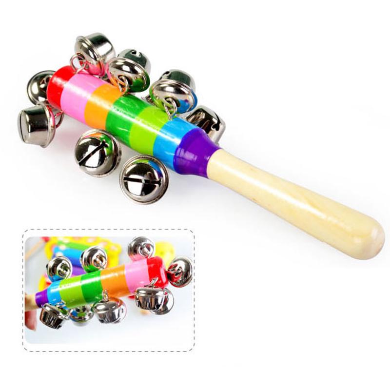 Buy Wooden Jingle Hand Bells for Kids Baby Cradle Music Shake Toy at ...