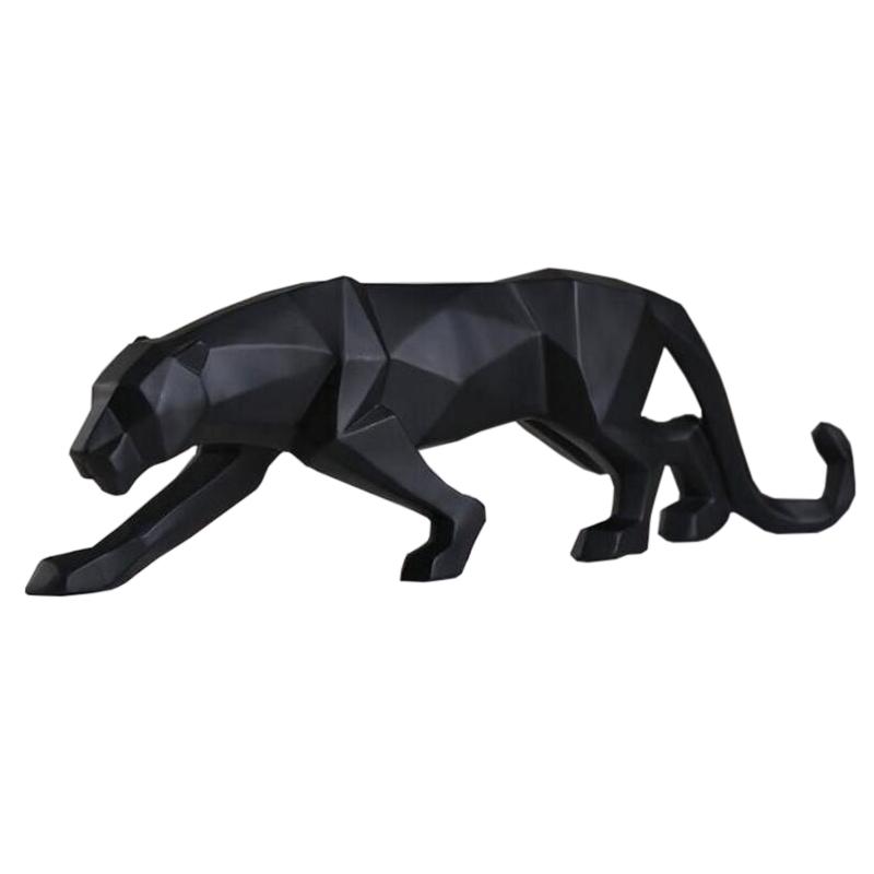 Buy Modern Abstract Panther Sculpture Geometric Resin Leopard Statue ...