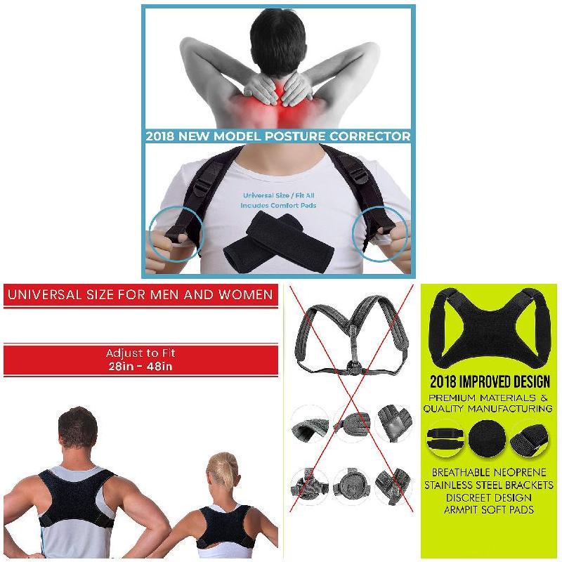 Brace Support Correction Corrector Belt Back Fracture Shoulder Strap ...