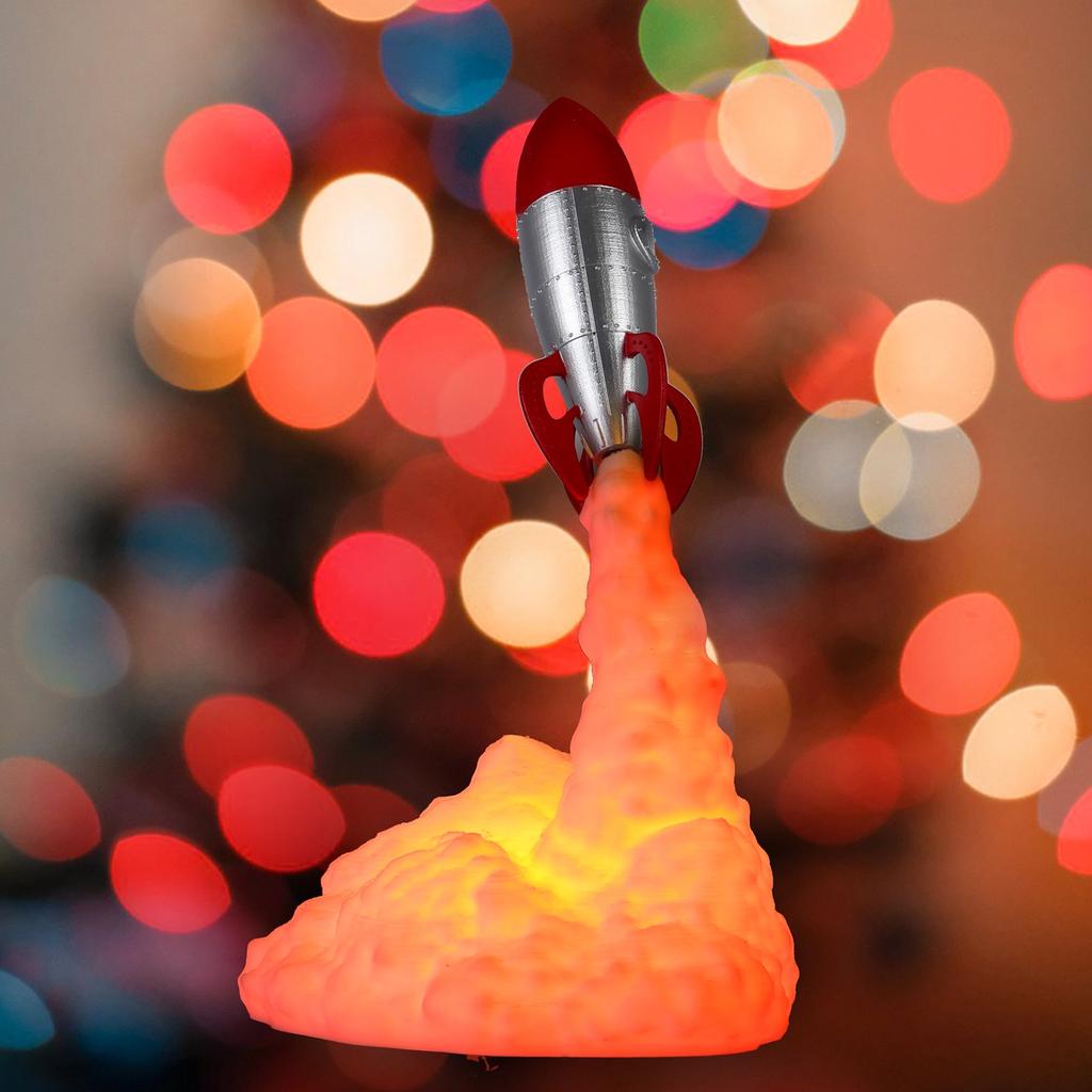 Cheap 3D Printed Volcano Rocket Lamps,Night Light Moon Light, Kids ...