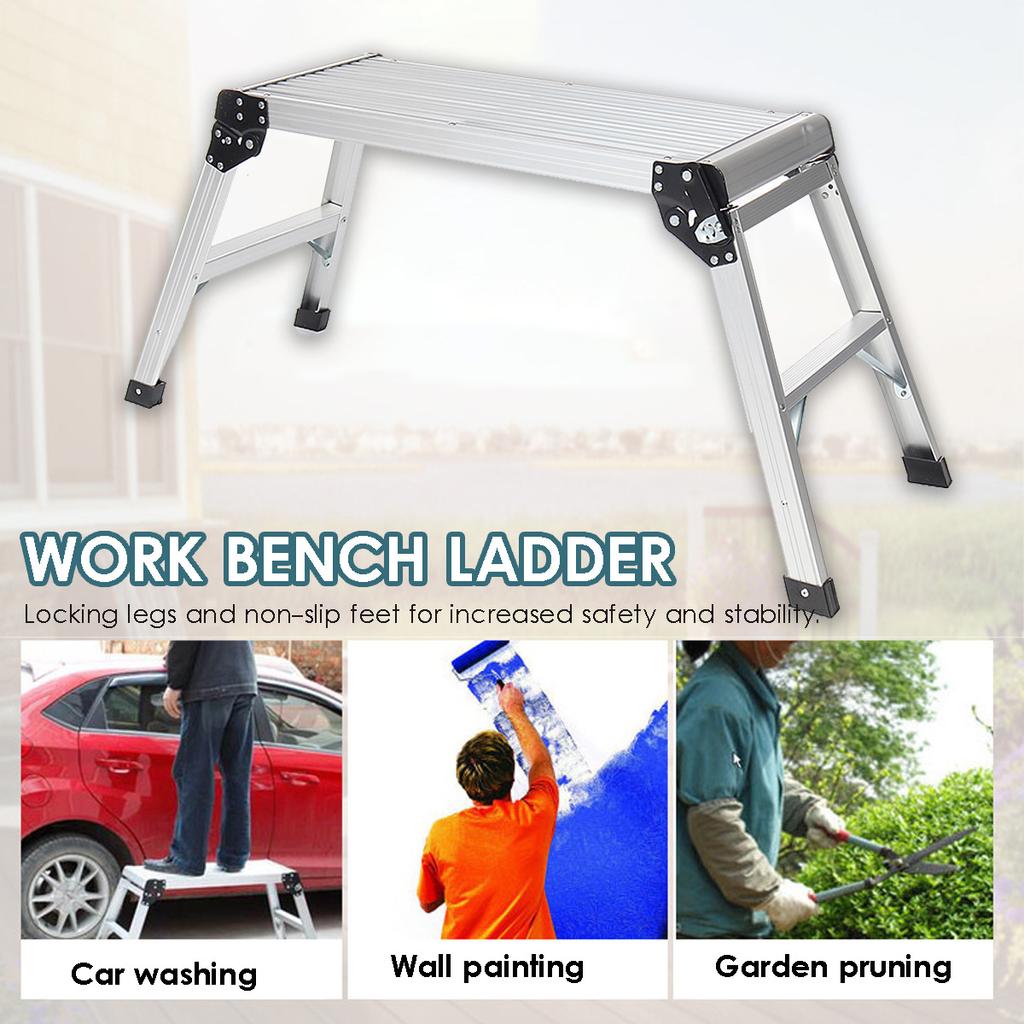 Buy Aluminum Alloy Platform Step Up Stool Nonslip Folding Work Bench ...