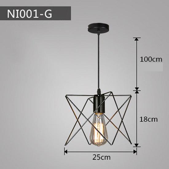 Buy Vintage Industrial Style Metal Cage Wire Frame Pendant Light Lamp ...