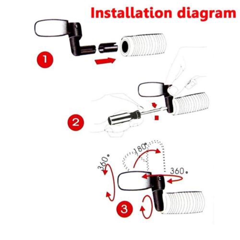 Buy Cycling Rear View Plastic Rotatable Bicycle Looking Glass Iron Bar ...