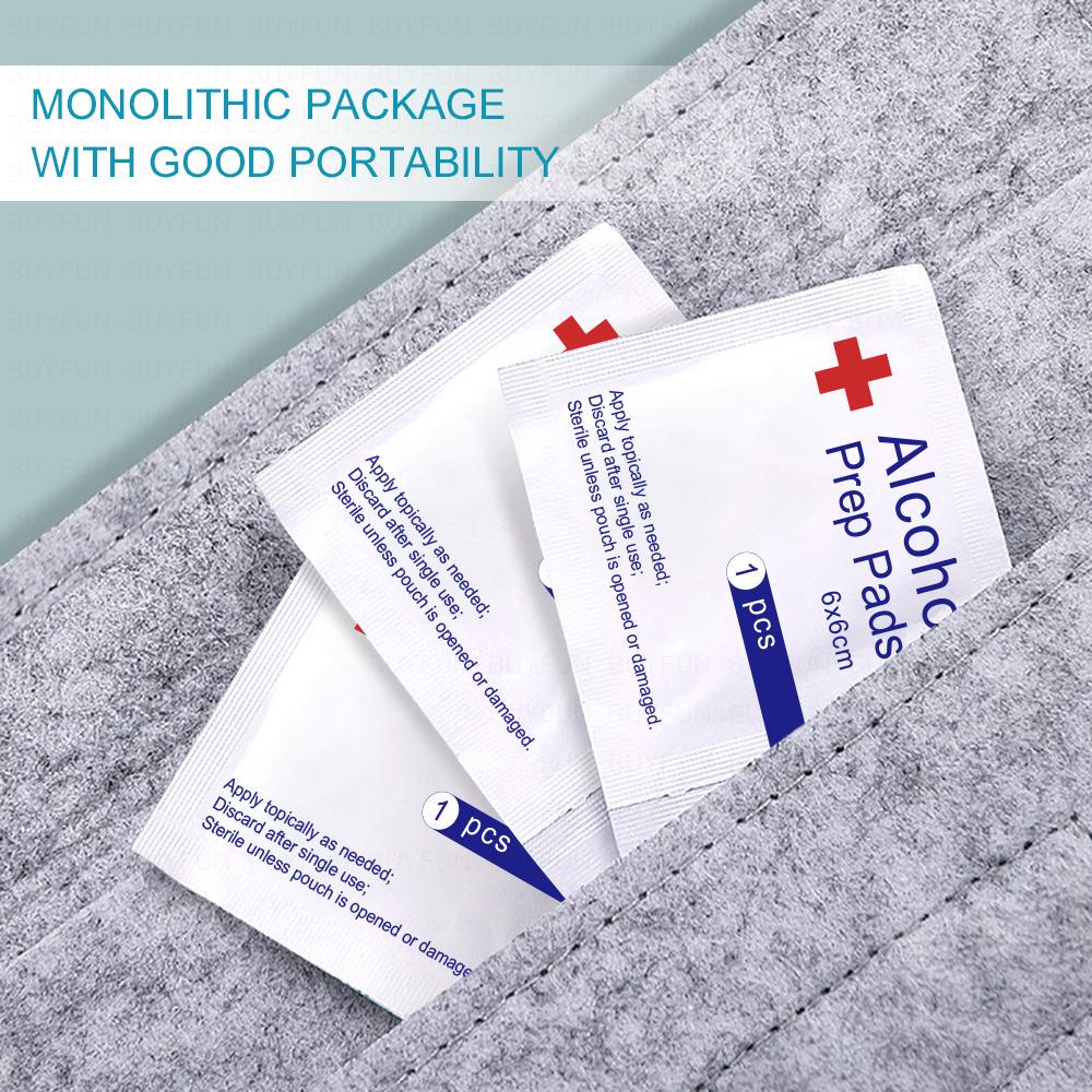 Buy 100 Pcs First Aid Disposable Disinfection Wipes Portable Alcohol ...