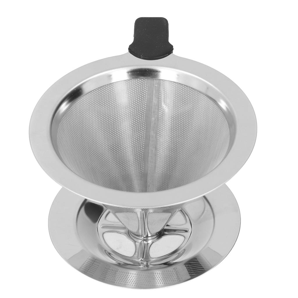 Cheap Drip Coffee Filter Double Mesh Paperless Stainless Steel Cone ...