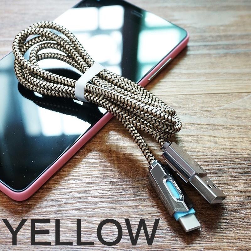 Buy Nylon Braided LED Lighting Cables Micro USB Data Cable Fast ...