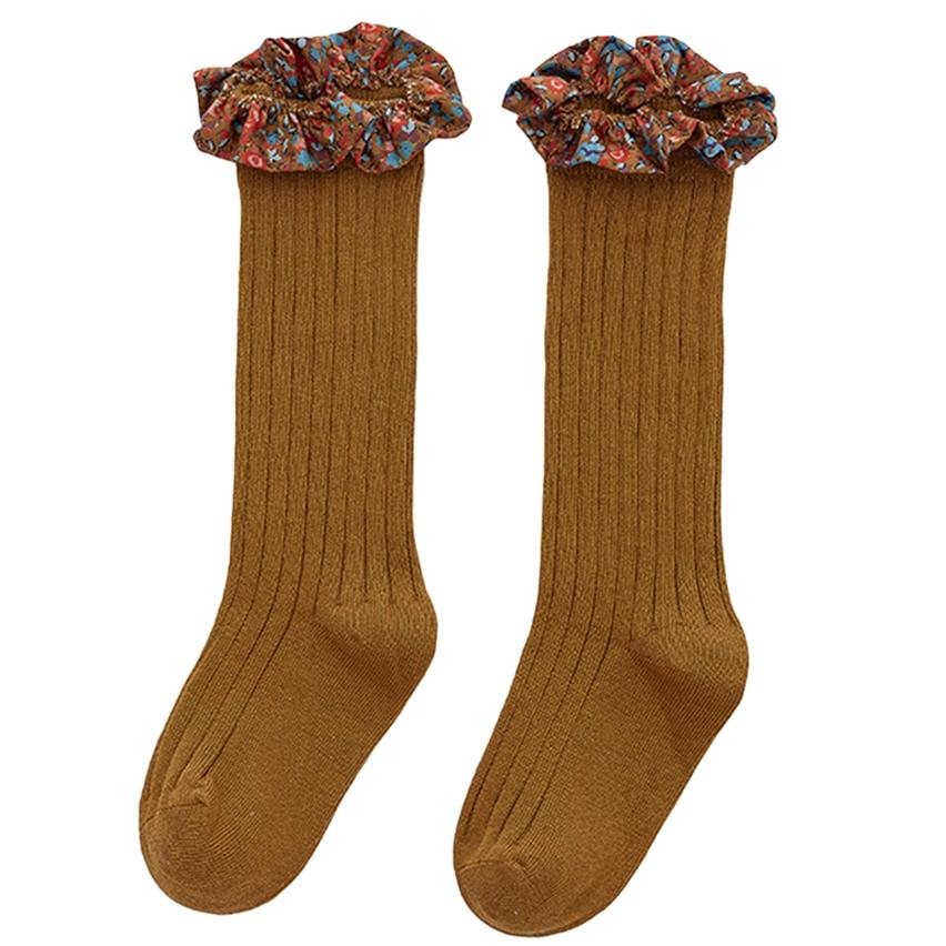 Buy No-Slip Solid Color Baby Girl's Sock Kids Cute Princess Autumn ...