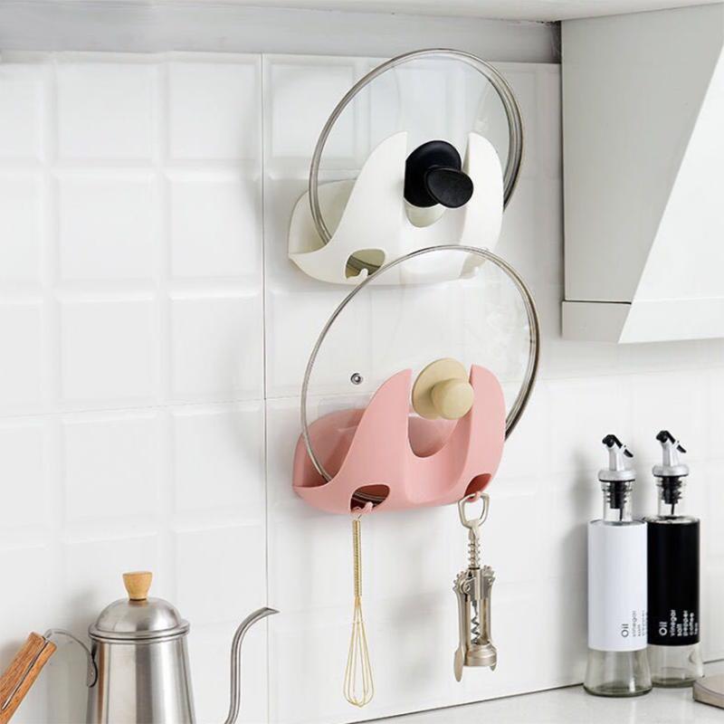 Buy Cooking Plastic Pot Pan Cover Shell Sucker Tool Bracket Storage ...