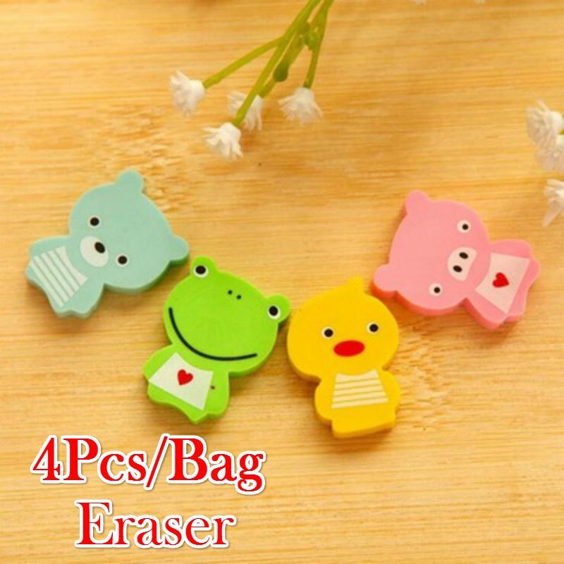 Buy Eraser Stationery School Animal Frog Rubber Eraser 4pcs at ...