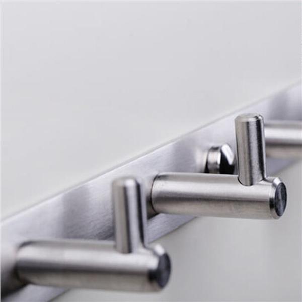 Buy Stainless Steel Wall Mounted Hook Rack Multi-ction Hook Rail Coat ...