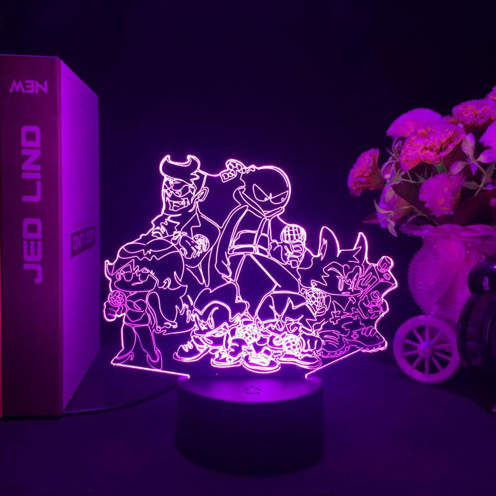 3D Lamp Friday Night Funkin Night Light 3D Lamp LED Figure Changing ...