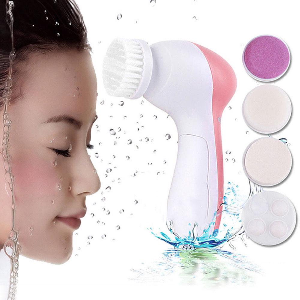 5 en 1 Limpiador facial eléctrico Lavadora de la piel Vibrador Masajeador comprar a buen precio ...