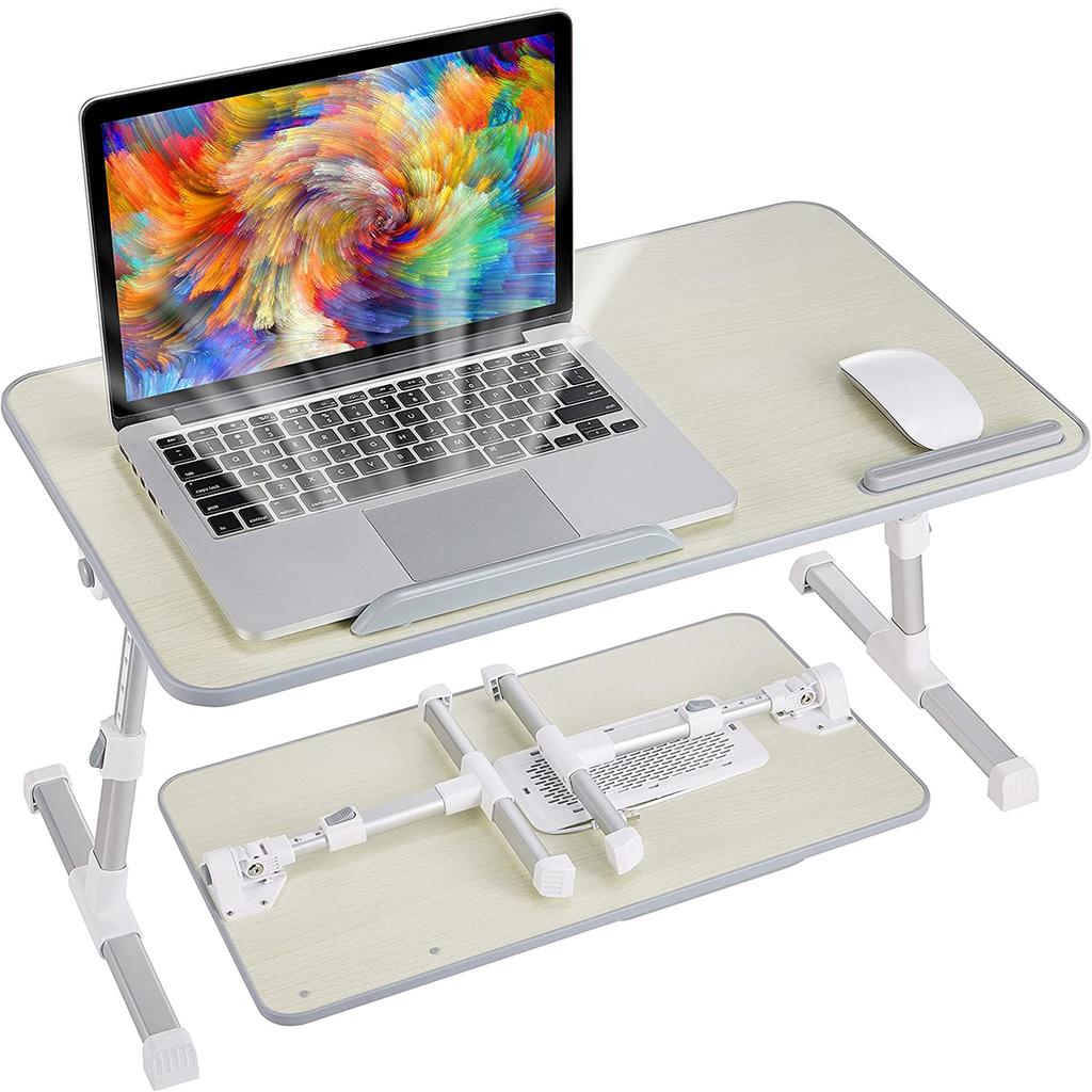 USB Cooling Fan Laptop Desk Portable Adjustable Foldable Computer Desks ...