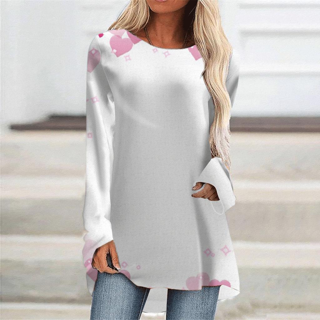 Buy Fashion Women's Loose Long-sleeved Top Casual Crewneck Autumn ...