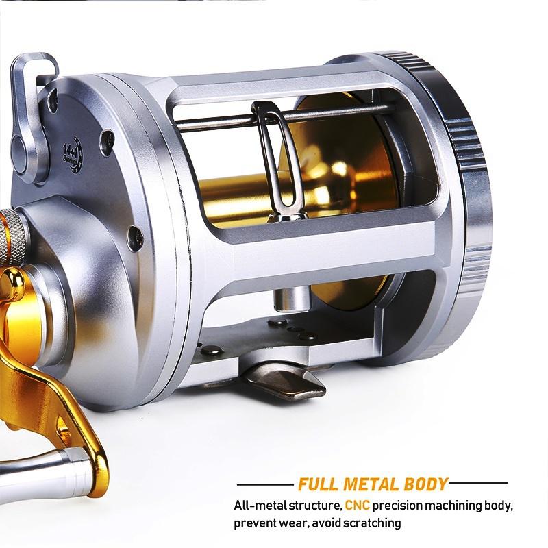 Buy Baitcasting Reel Deep-Sea Trolling Fishing Drum Reel Saltwater Boat ...