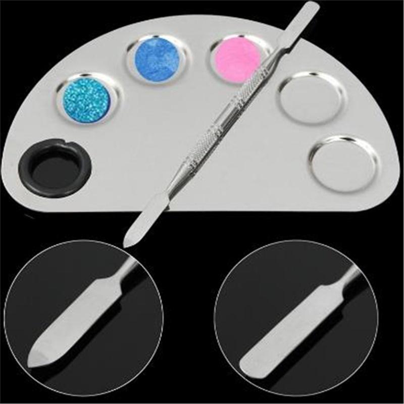 Buy Five-hole Makeup Palette Cosmetic Semicircle Nail Art Palette ...