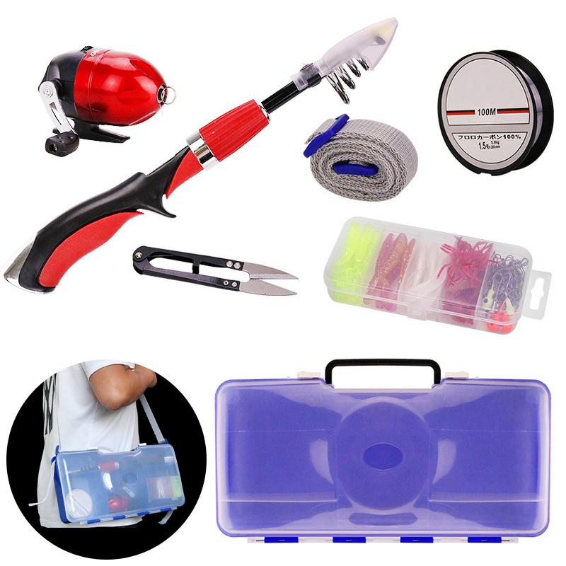 Buy 1.2m Fishing Rod Combo with Reel Line Lures Boxes and Accessories ...