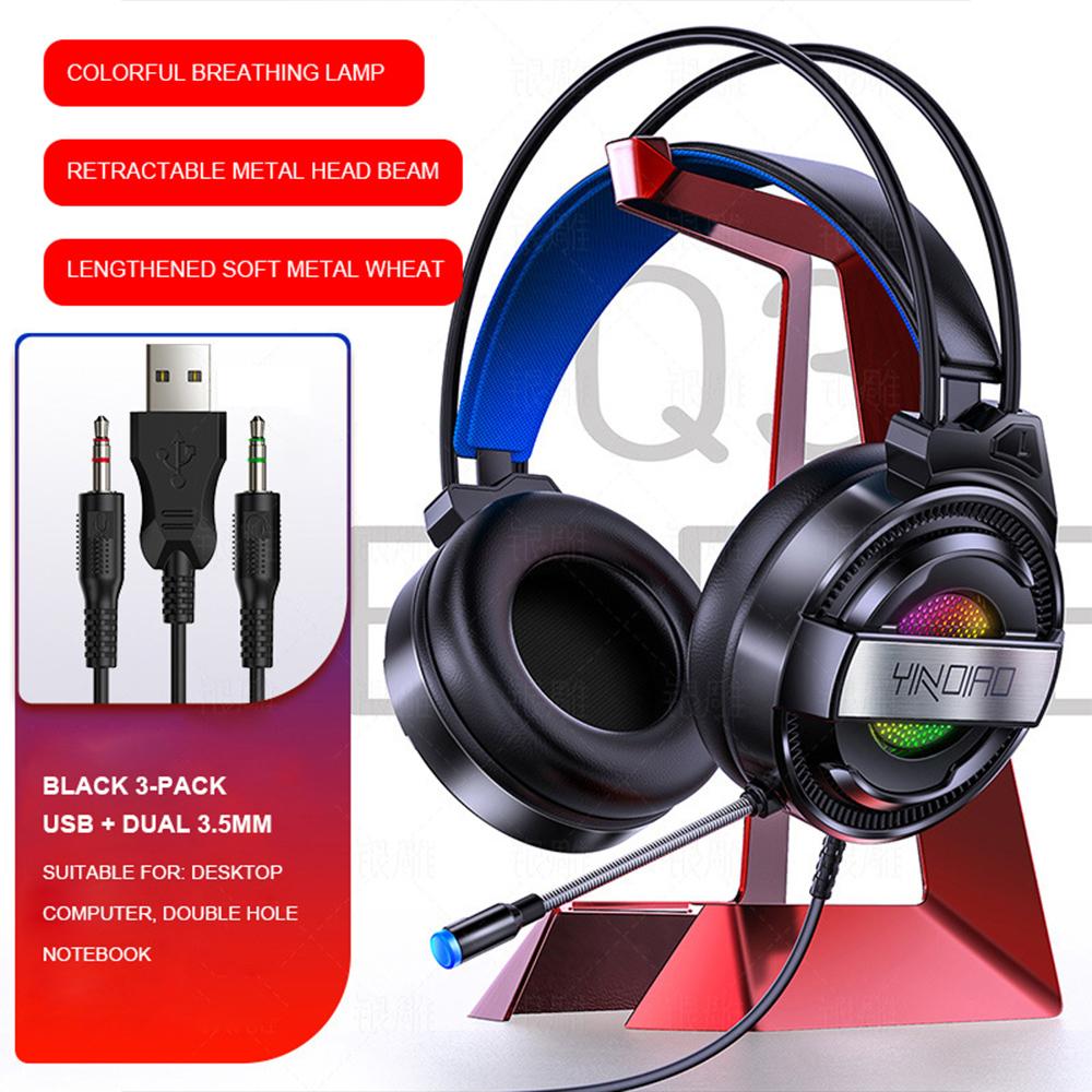 Buy Q 3 Professional Gaming Headset 7.1 Colorful Sound Track Led Light ...