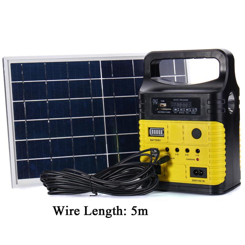 Buy DC100-240V 6W Solar Power Panel Generator LED Light USB Charger ...