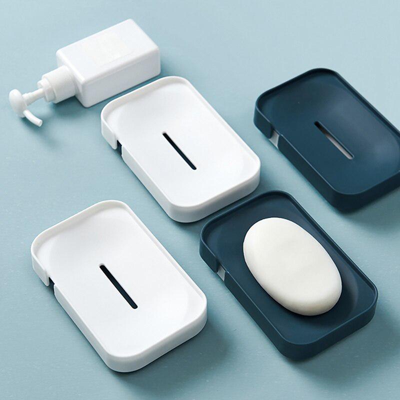 Buy Double Layer Soap Box Water Draining Soap Box Toilet Portable Soap ...