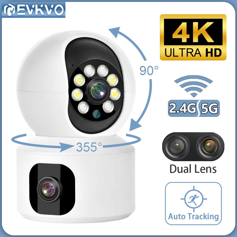 Cheap EVKVO V380 8MP 4K Dual Lens 5GHZ WiFi IP Camera PTZ Baby Monitor ...