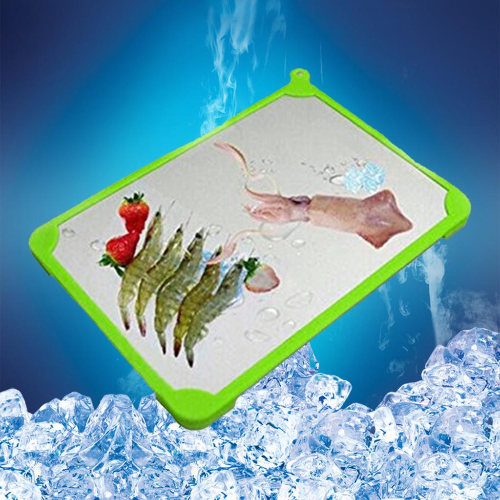 Kitchen Green Defrost Tray Thaw Frozen Food Plate Quick Time Safely ...
