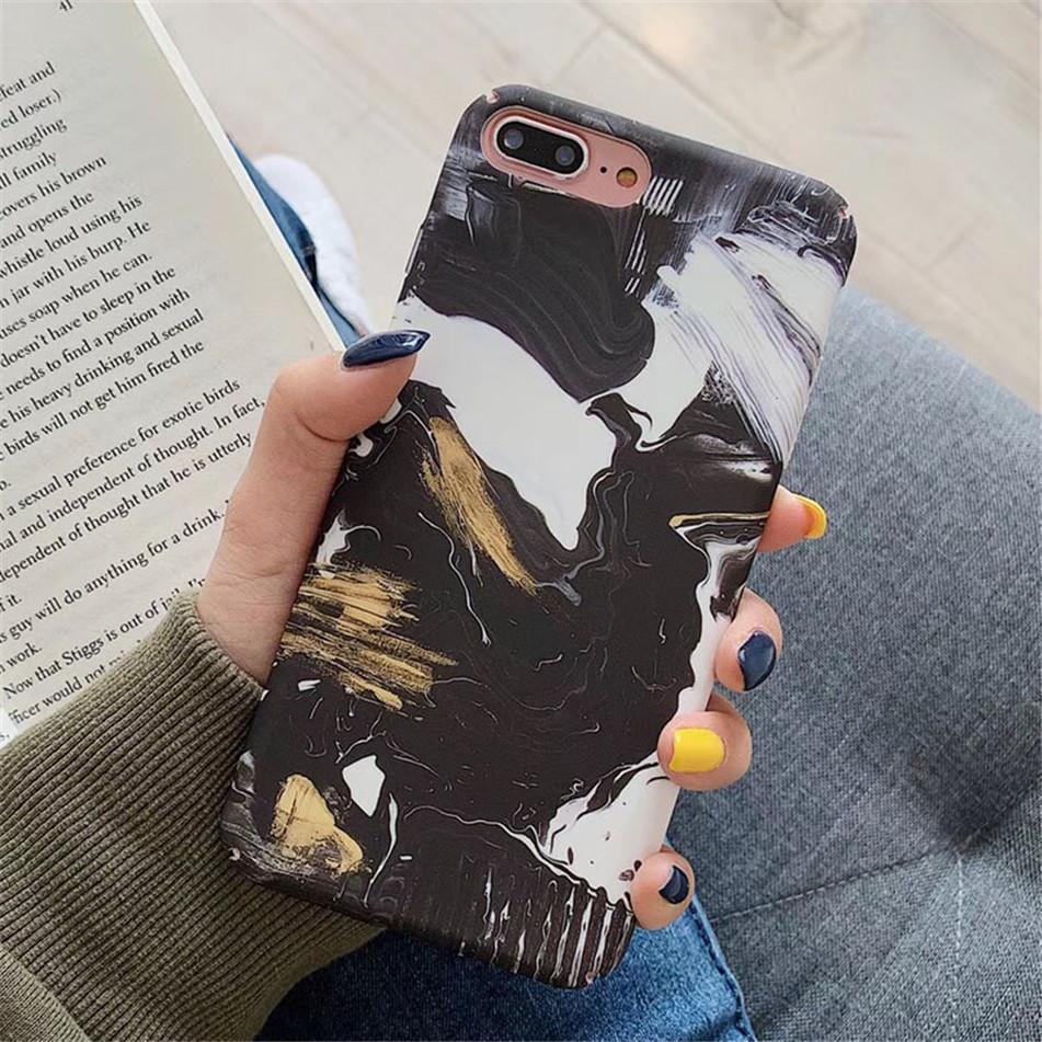 Fashion Gradient Marble Phone Case For iPhone 7 8 X XR XS Max 6 6S 7 8 ...