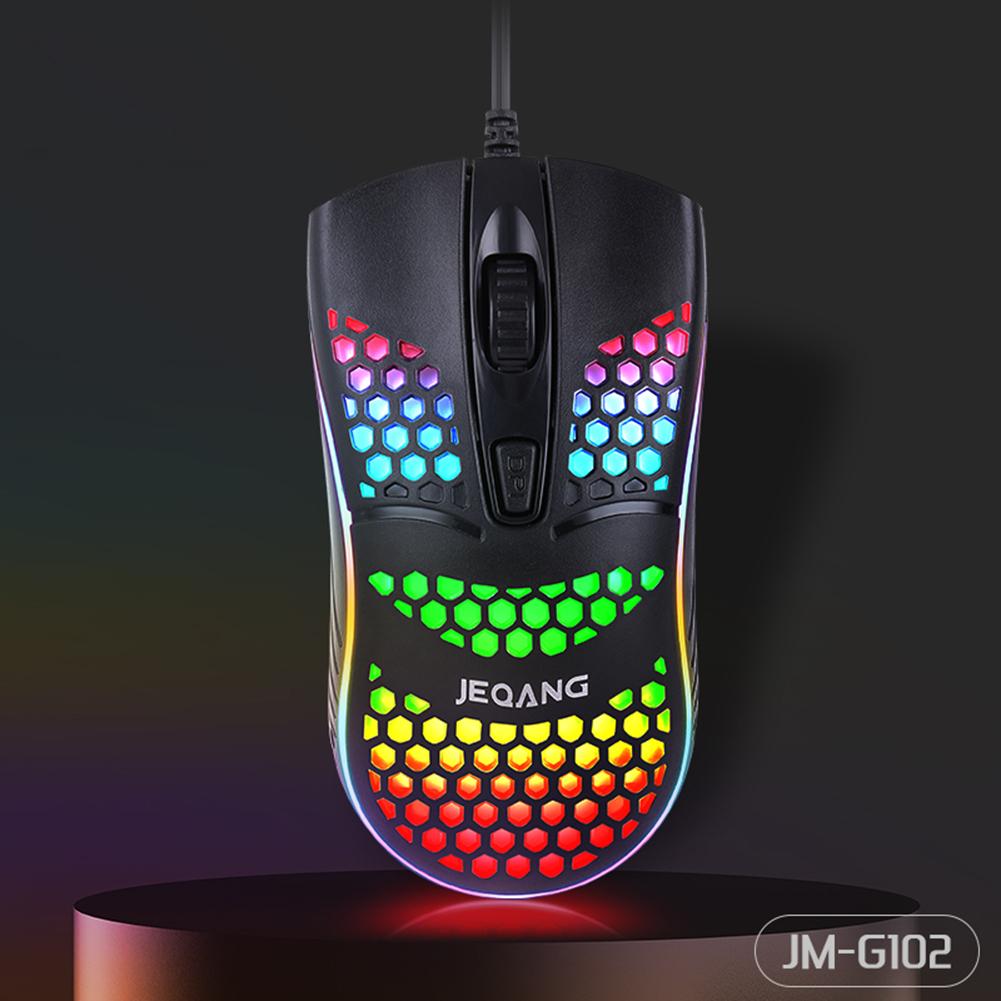 JM-G102 Honeycomb Wired USB Mouse 1600 DPI Ratones ópticos ajustables para juegos comprar a buen ...