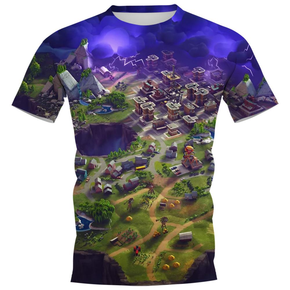 CLOOCL Hot Games Fortnite T-Shirts 3D Print Harajuku Style Round Neck ...