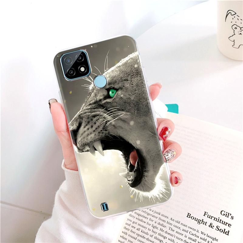 Oppo Realme C21 Kılıfı için Yumuşak Silikon Telefon Tamponu OPPO Realme ...