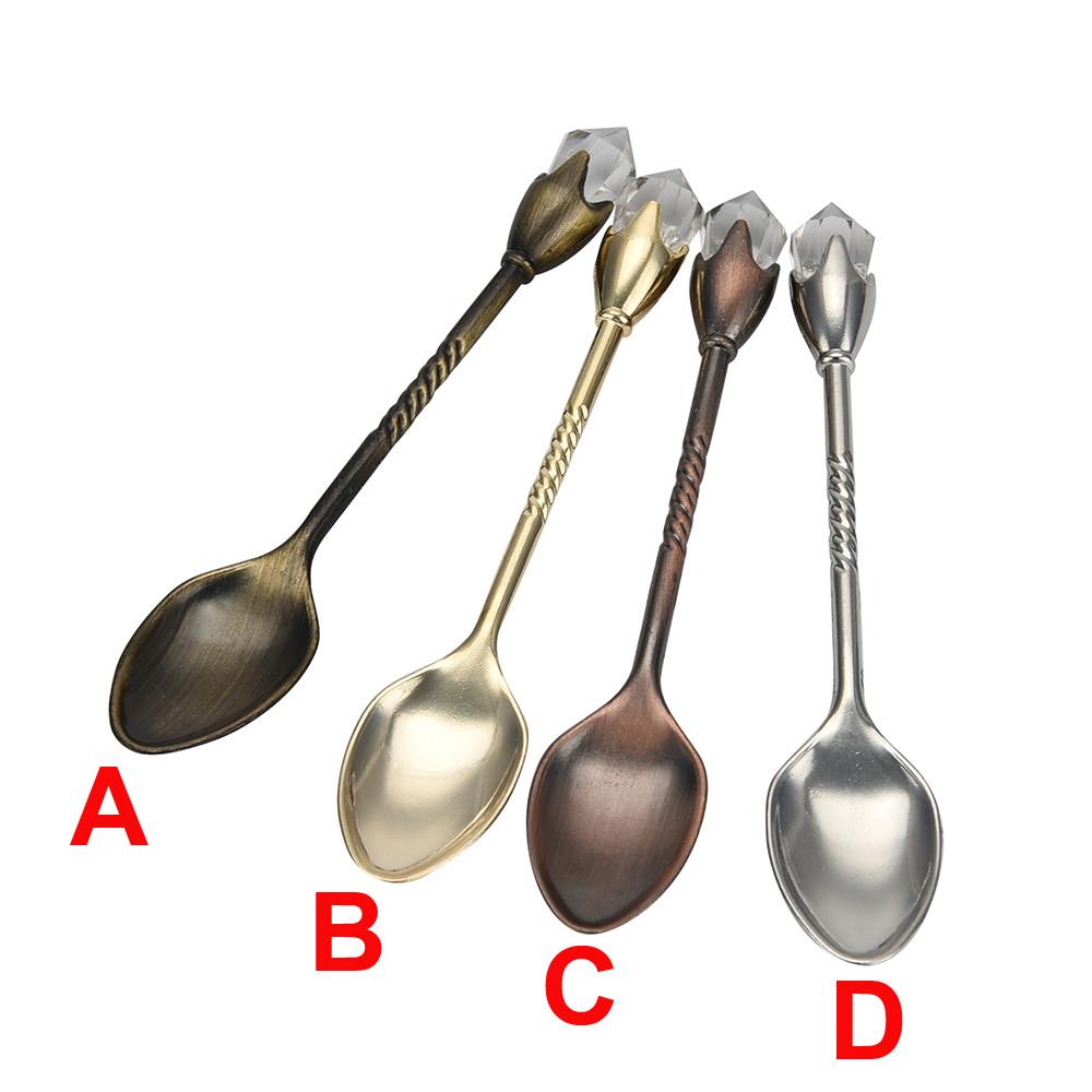 Buy Aominuo Retro Big Diamond Coffee Spoon Sugar Tea Dessert Cutlery ...