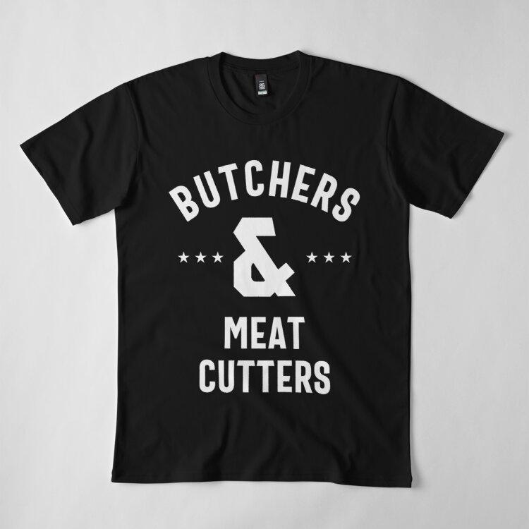 Buy Men's Premium T-shirt 200gsm Cotton Double Yarn Tees Butchers and ...